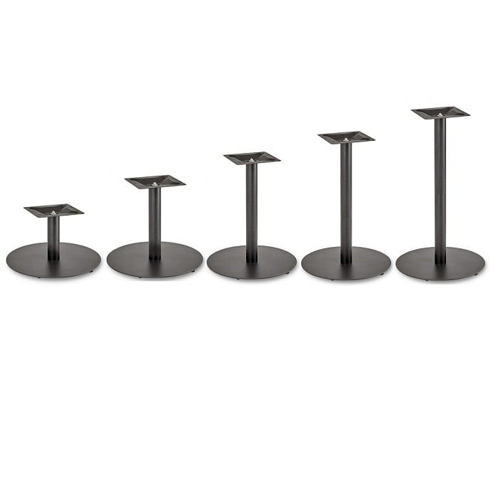 Profile Large Round Commercial Table Base - Black
