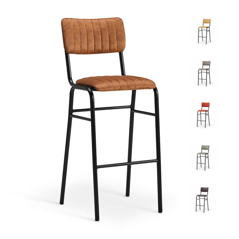 Bourbon Industrial Stacking Bar Stools - Choice of Colours