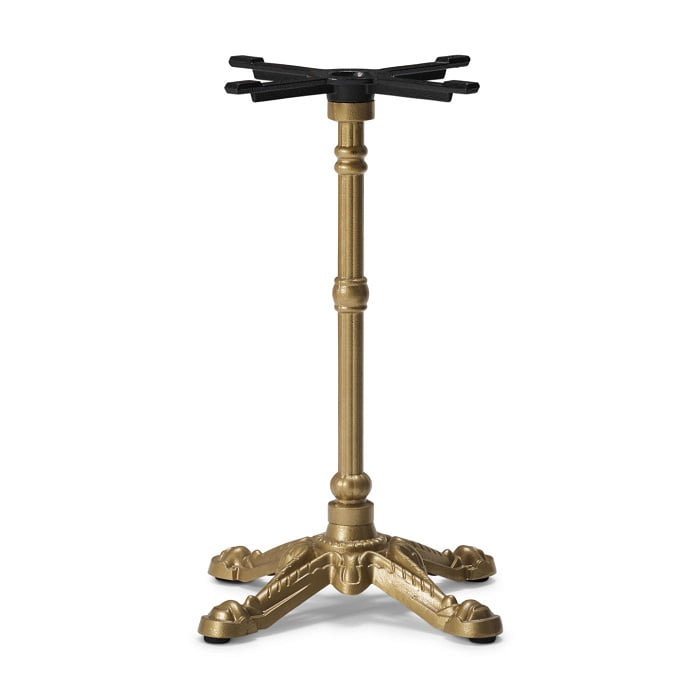 Bistro 4 Leg Restaurant Table Base - Gold