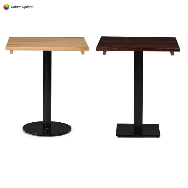 Forza Complete Dining Tables - Square or Round Solid Wood Top